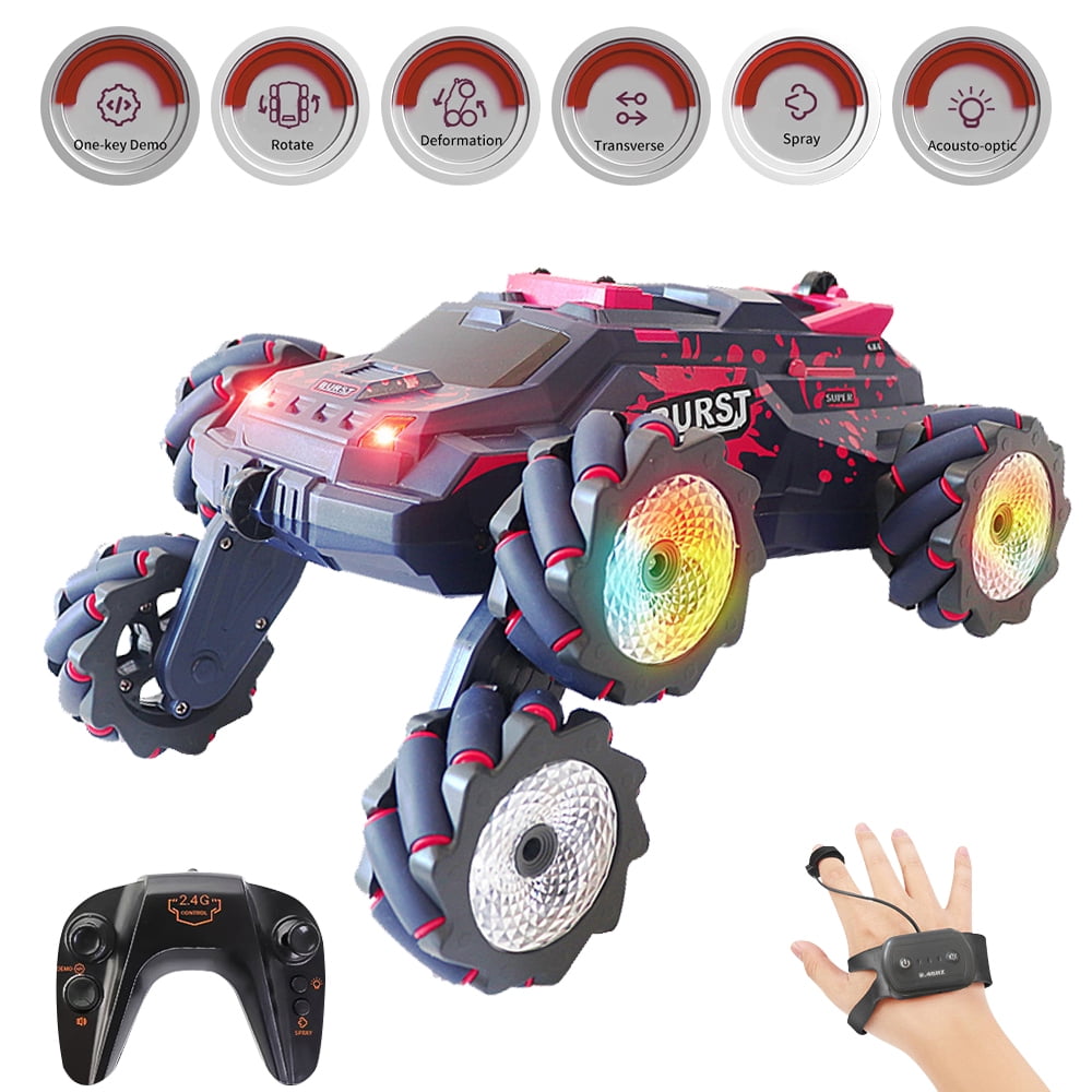 4WD Gesture Sensing RC Stunt Cars,Kepeak 6-Wheel Drive, Sports Mode, 30 ...
