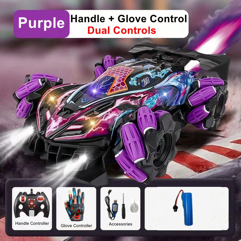 4WD Hand Remote RC Stunt Car Glove Control Gesture Sensing 360° Rotate ...