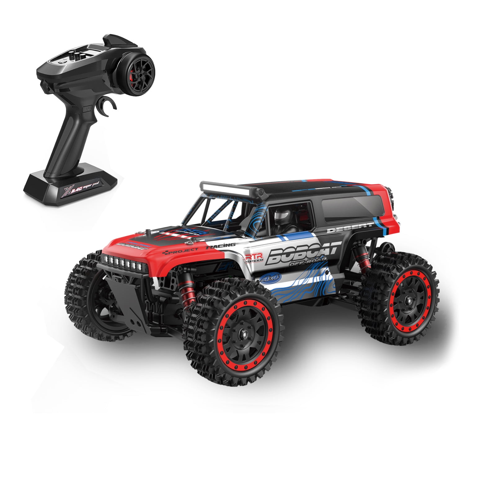 4WD High-Speed RC Car, 1:16 Scale Remote Control Off-Road Drift Vehicle ...