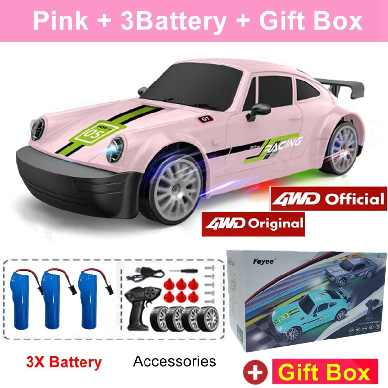 4WD RC Drift Car With LED Light 2.4G Radio 20KM/h High Speed Remote ...