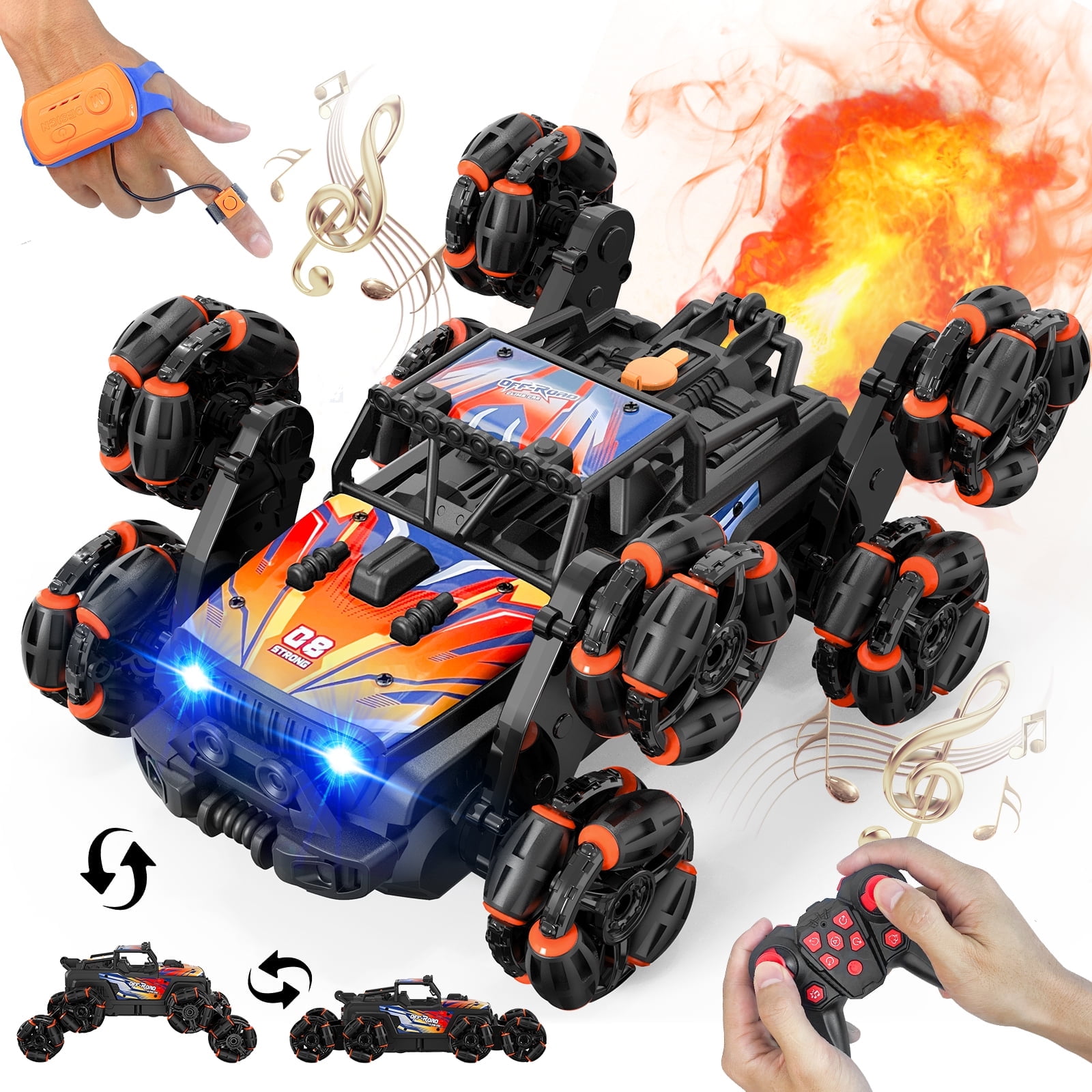 4WD RC Monster Truck Off-Road Vehicle 2.4G Remote Control Crawler RC ...