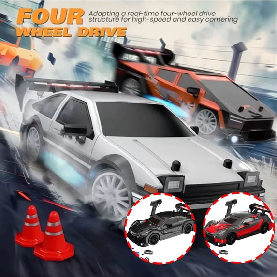 4WD Remote Control Drift Car, 1:24 Scale RC Car High Speed Racing ...