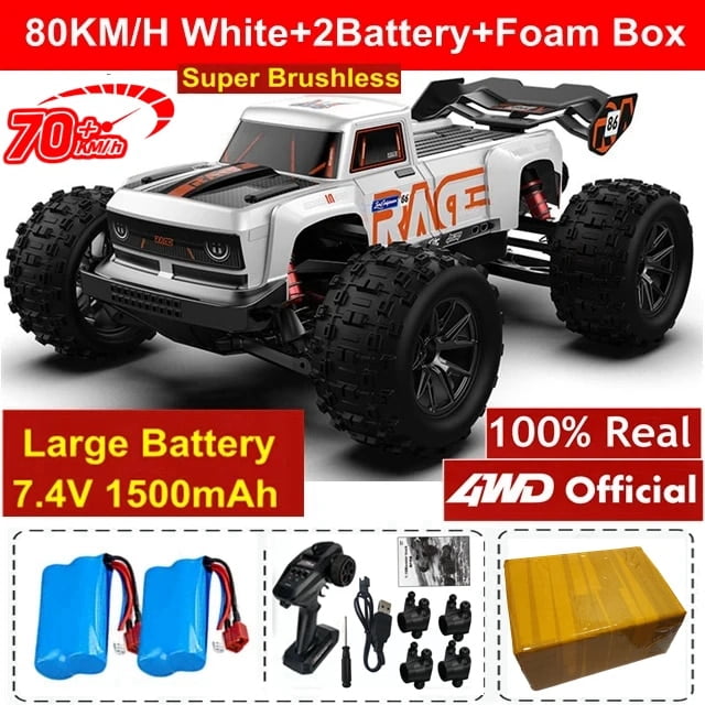4WD Super Brushless RC Car 50 or 70KM/H Fast High Speed Waterproof ...