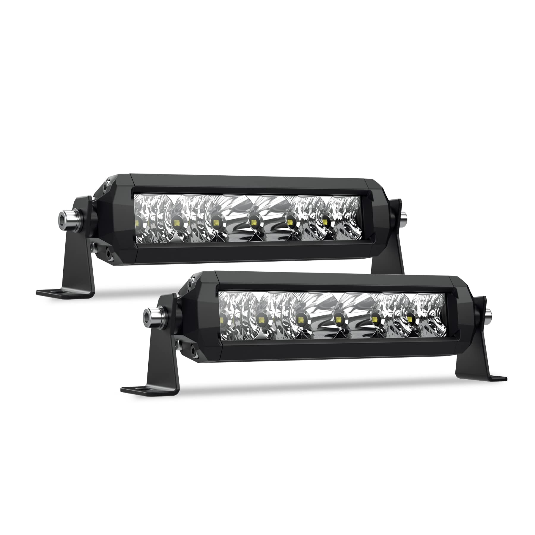 4WDKING Pair 8-inch 60W Off-Road LED Spot/Flood Combo Work Light Bar ...