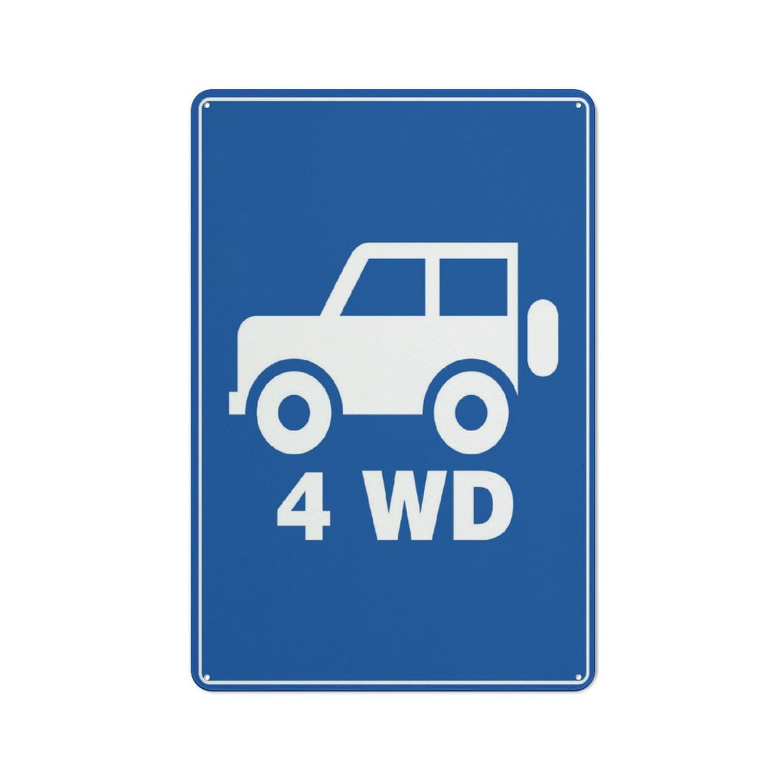 4Wd Sign 12 X 8 Inch Metal Sign, Rustproof Aluminum, Multicolor ...
