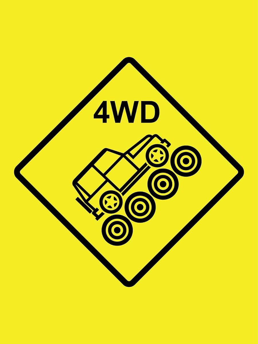 4Wd Sign Metal Tin Sign8X12Inch Caution Danger Safety Security Warning ...