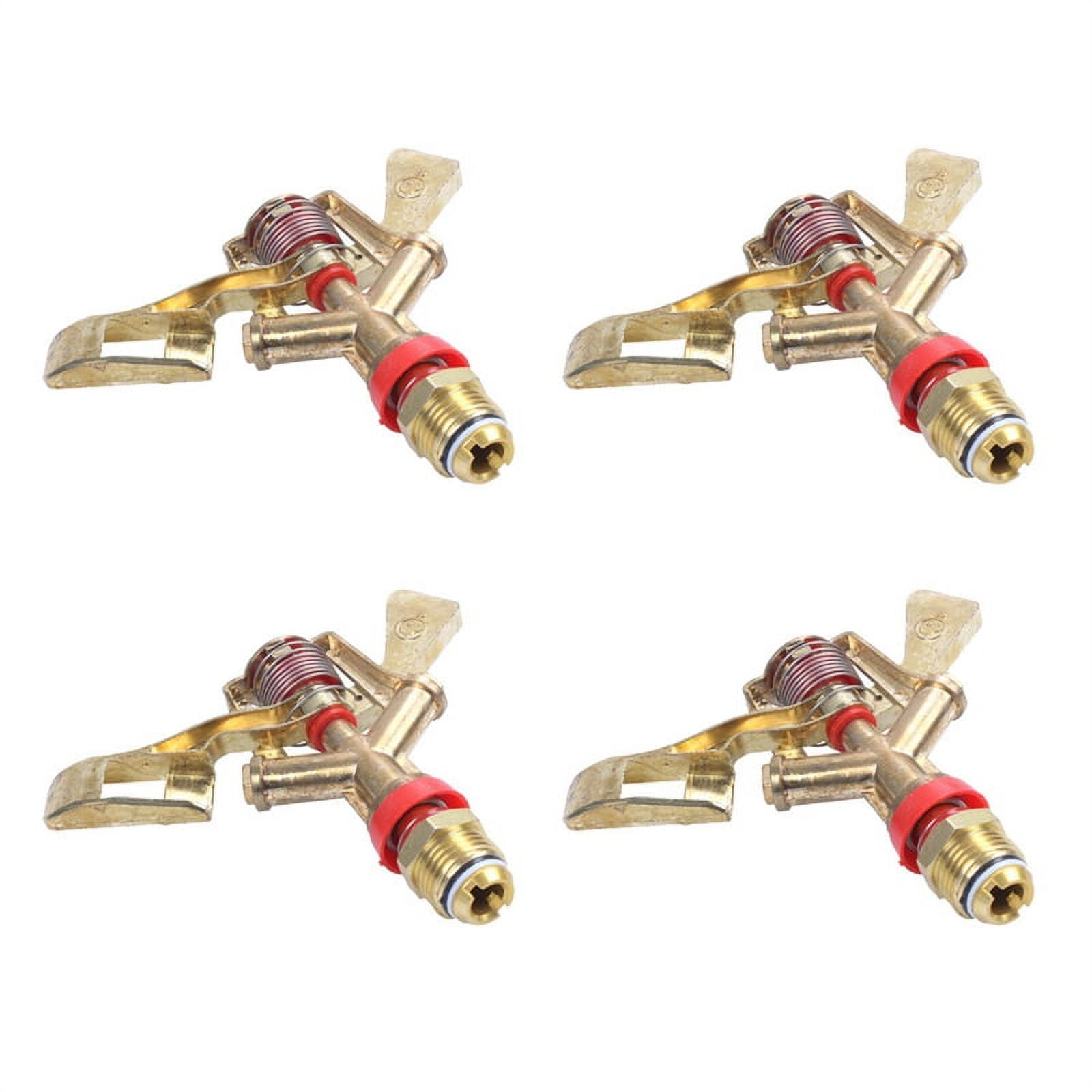 4X 1/2 Inch Dual Connector Zinc Alloy Rotate Rocker Arm Water Sprinkler ...