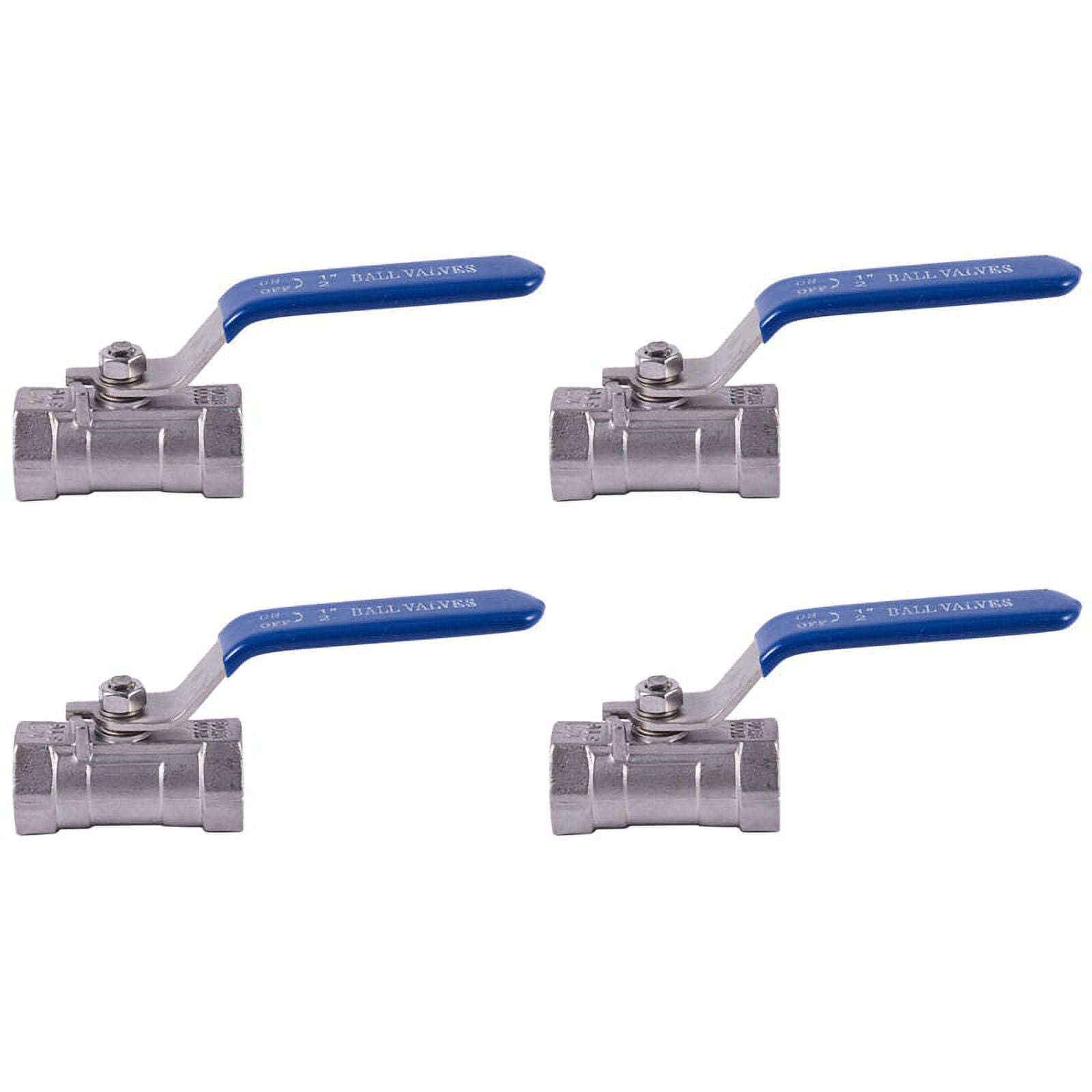 4X 1/2 inch Stainless Steel Internal Thread Lever Handle Ball Valve,4 x ...