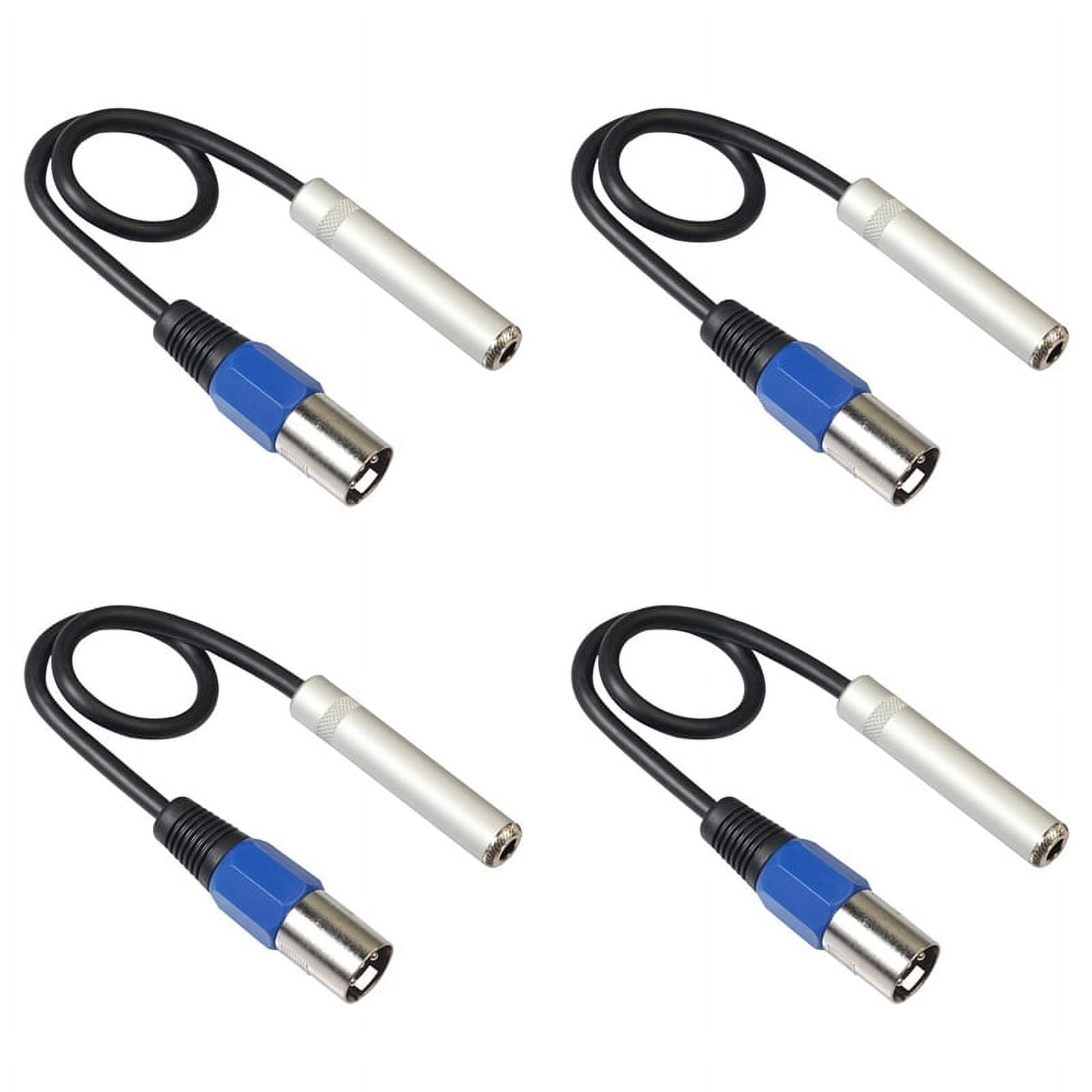 4X 1/4 to XLR Cable,Balanced 1/4inch Female Male Stereo Audio Adapter ...