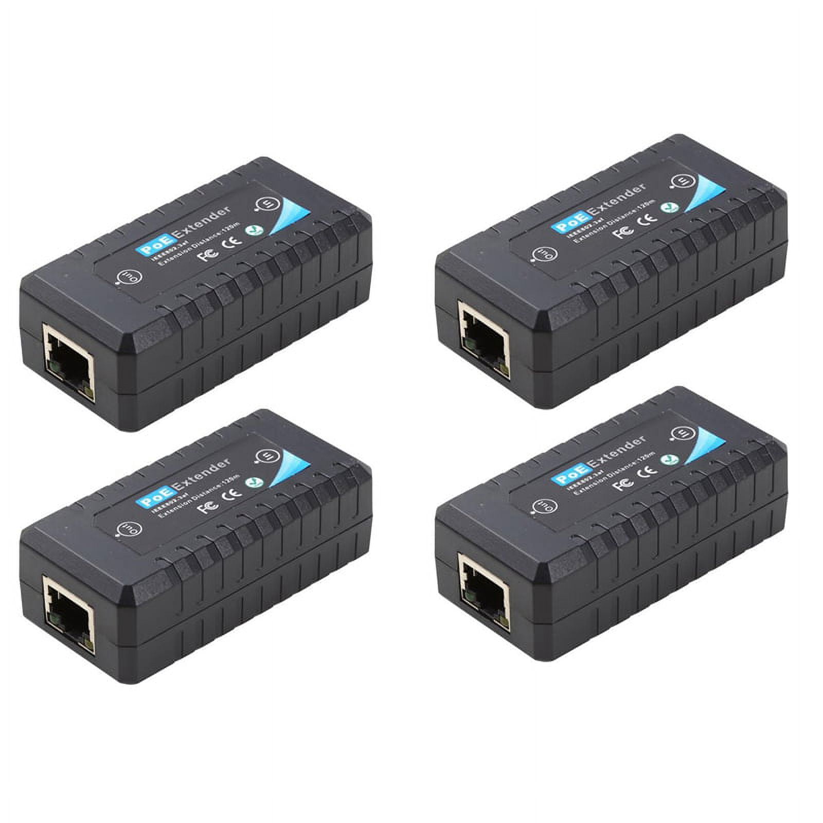 4X 1 Port POE Extender 10/100Mbps with IEEE 802.3Af Standard Input ...