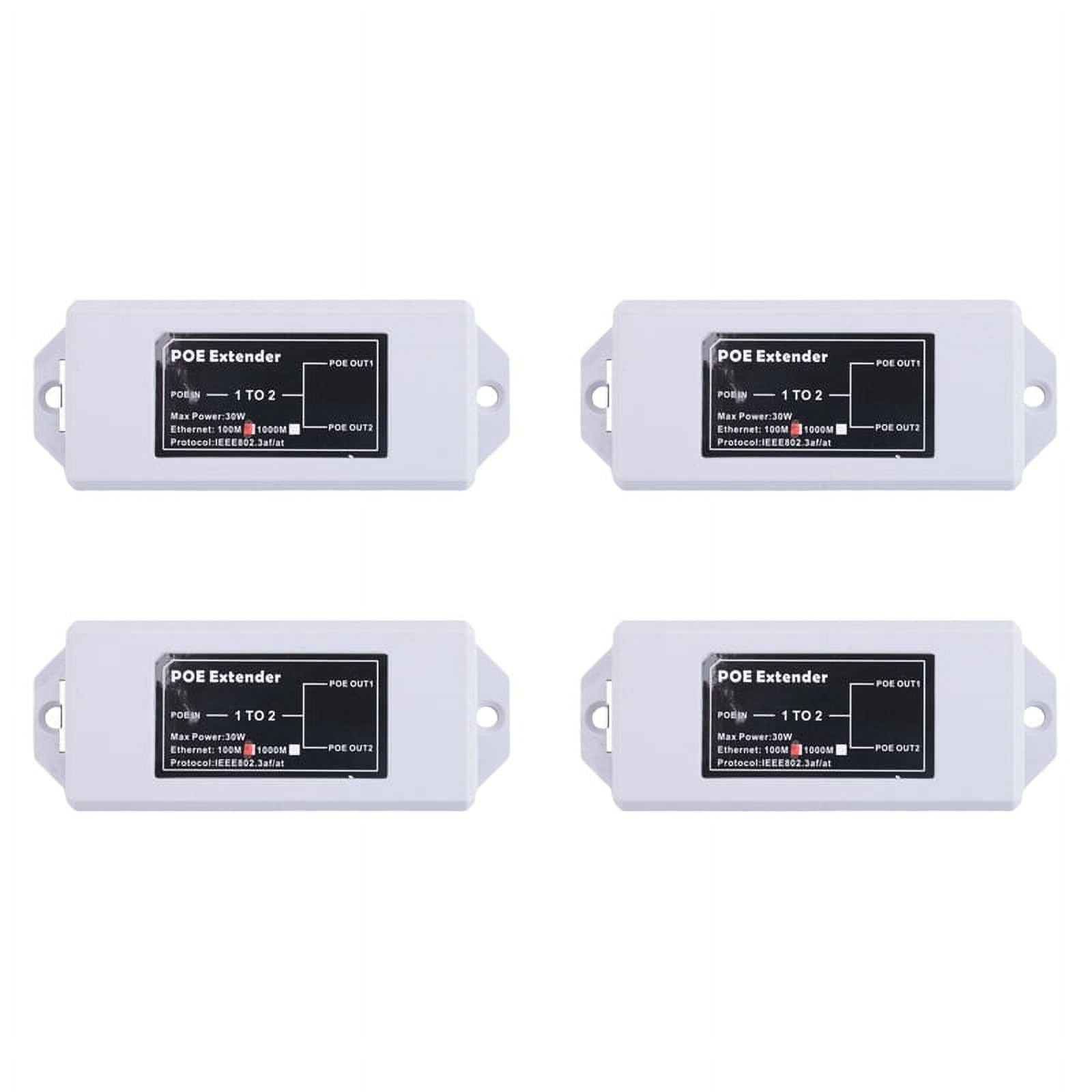 4X 1 to 2 Port POE Extender 100Mbps IEEE 802.3Af/At Standard 48V for ...