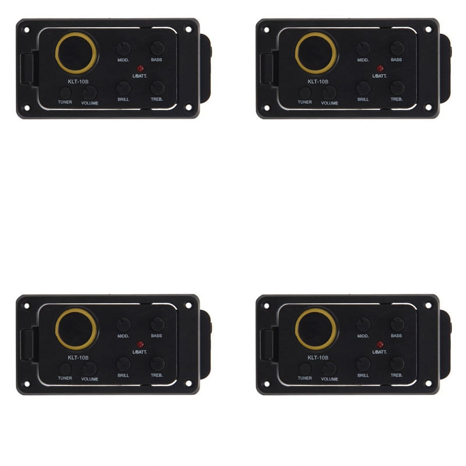4X -10B 4 Band EQ Equalizer Preamp Guitar Pickup with Tuner Hard Bridge Piezo Pickup for Guitar ...