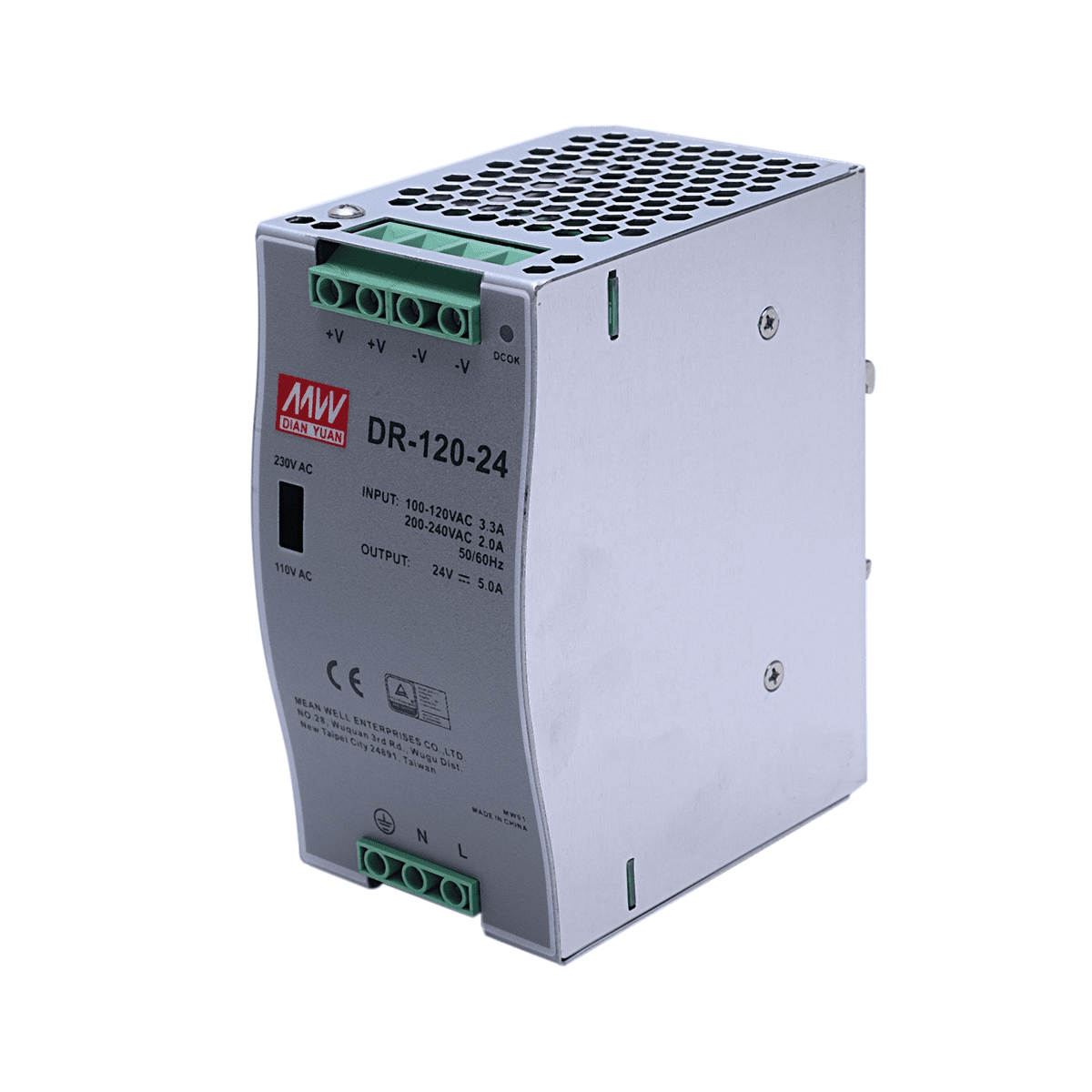 4X -120-24 120W Industrial Grade Rail Power Supply 24V5A Switching ...