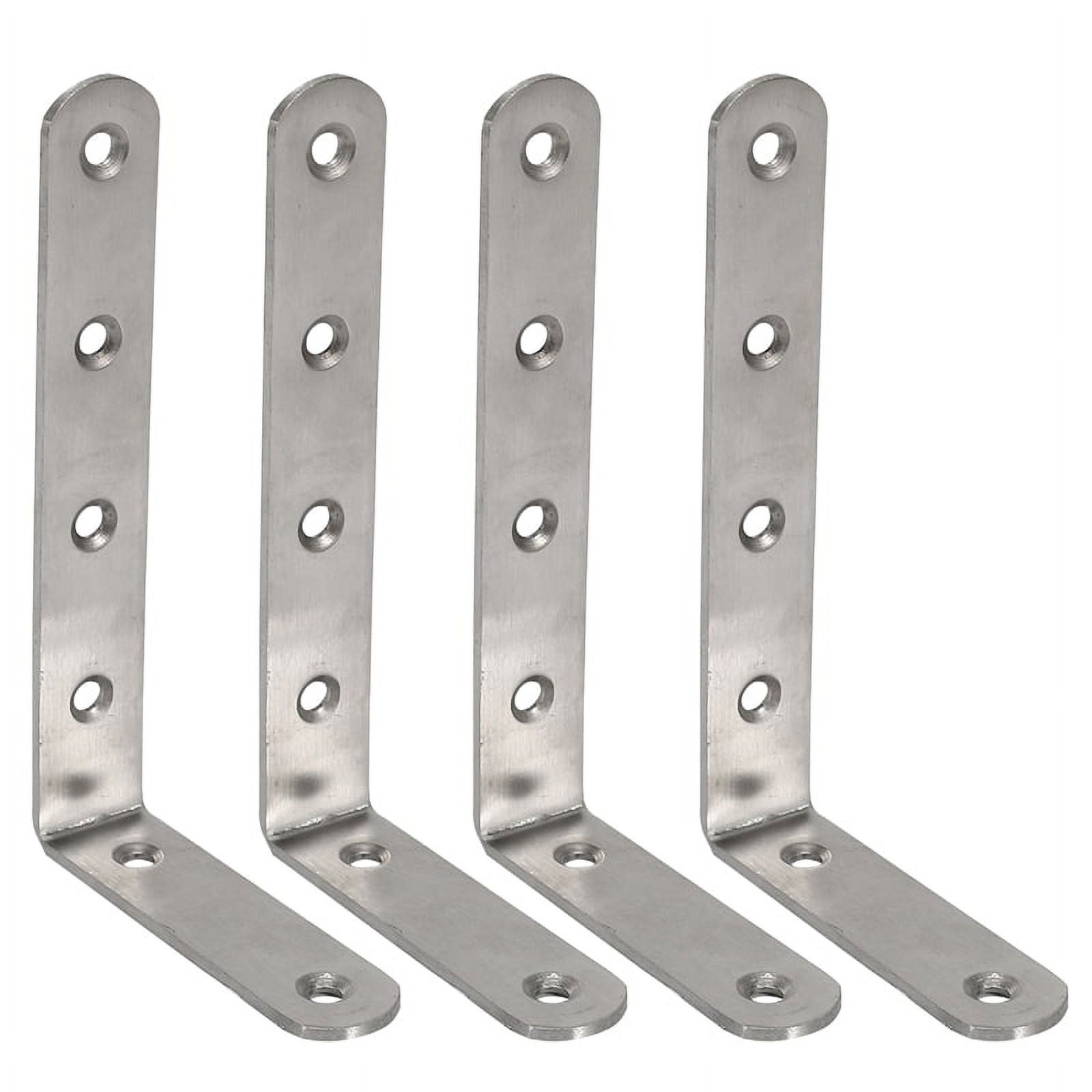 4X 125X75mm L Shape Stainless Steel Shelf Corner Brace Angle Bracket,4 ...
