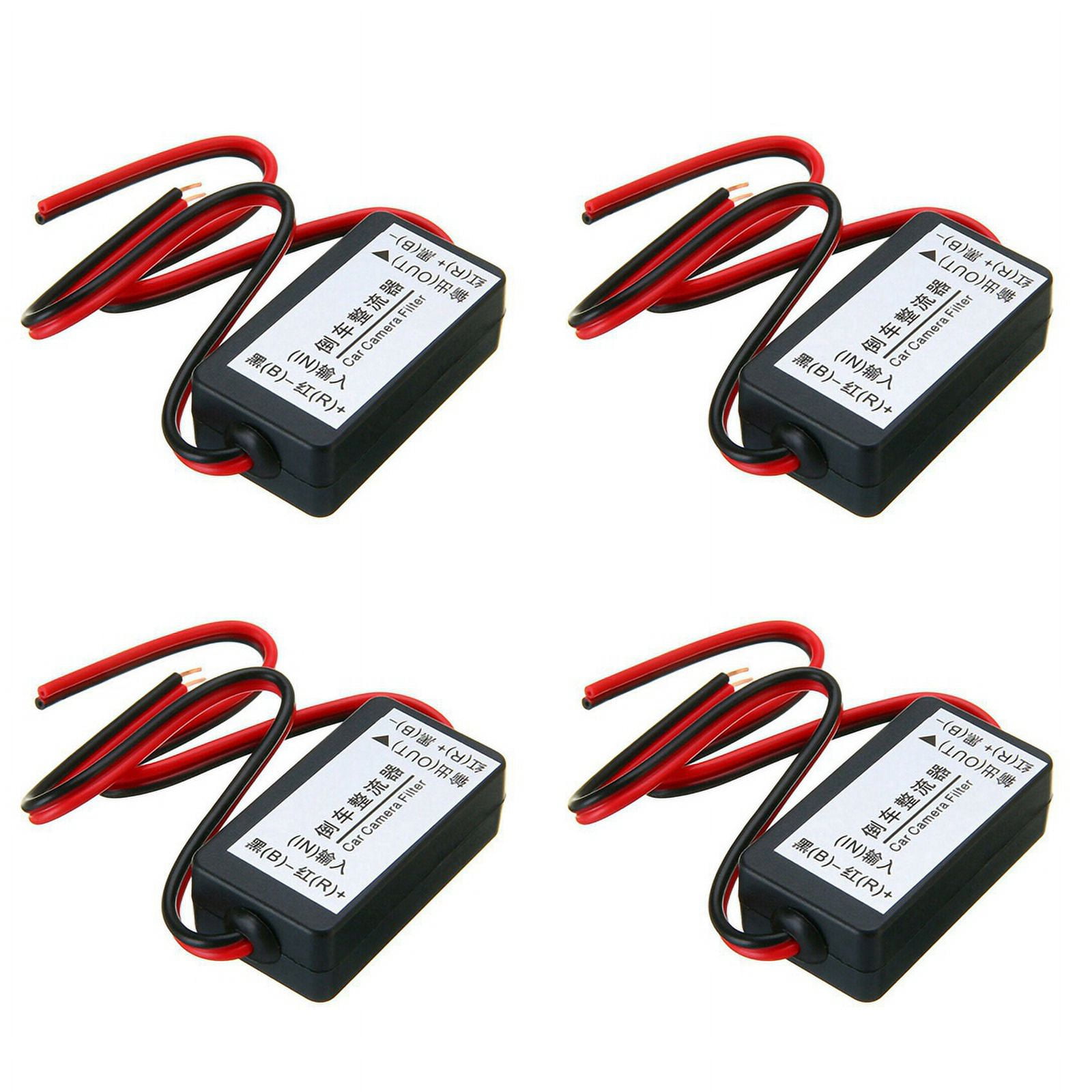 4X 12V DC Power Relay Capacitor Filter Rectifier for Car Rear View ...