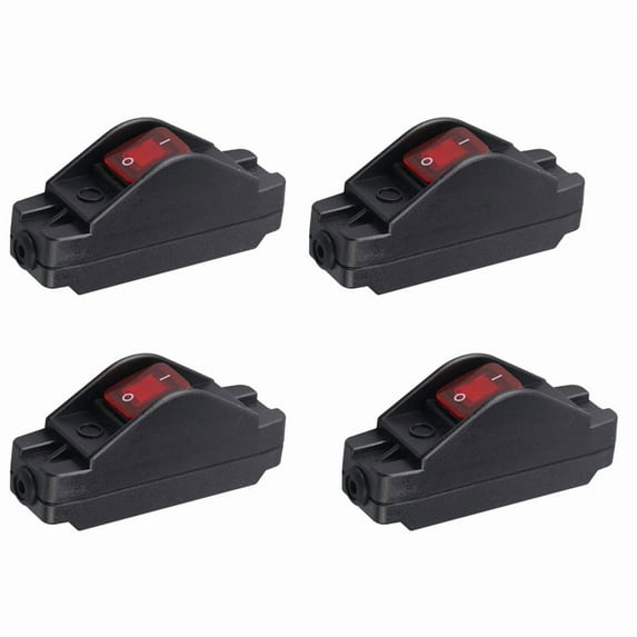 4X 16A 220V On/Off Inline Cord Switch Button Inline Cord Switch for ...