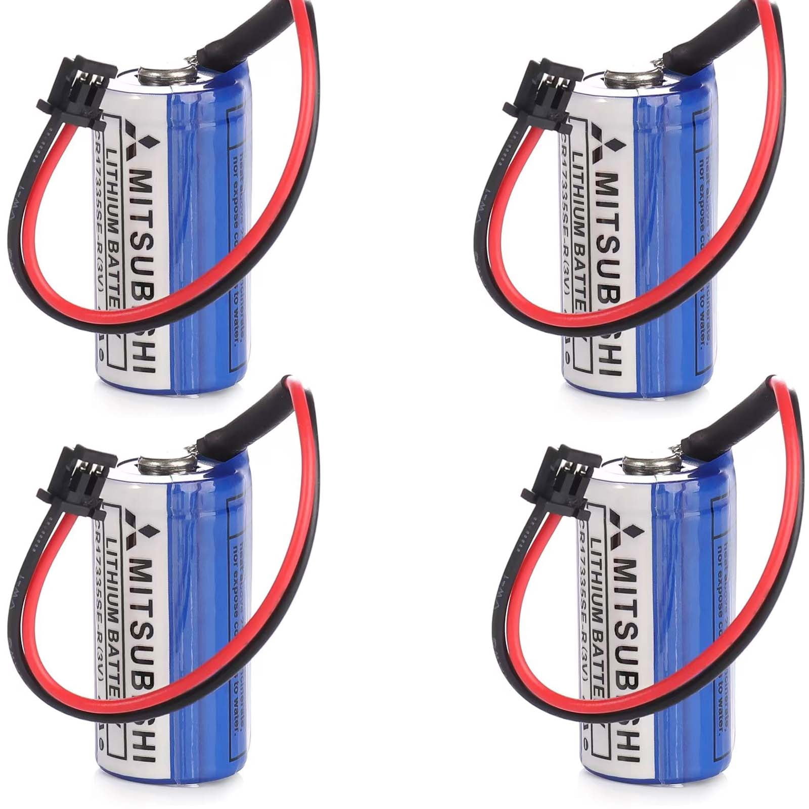 4X 1800mAh CR17335SE-R 3V Q6BAT PLC Battery For Mitsubishi QNS FANUC ...