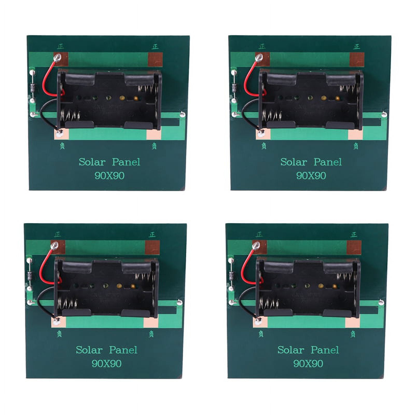 4X 1W 4V Rechargeable AA Battery Solar Cell Charger with Base for 2XAA ...