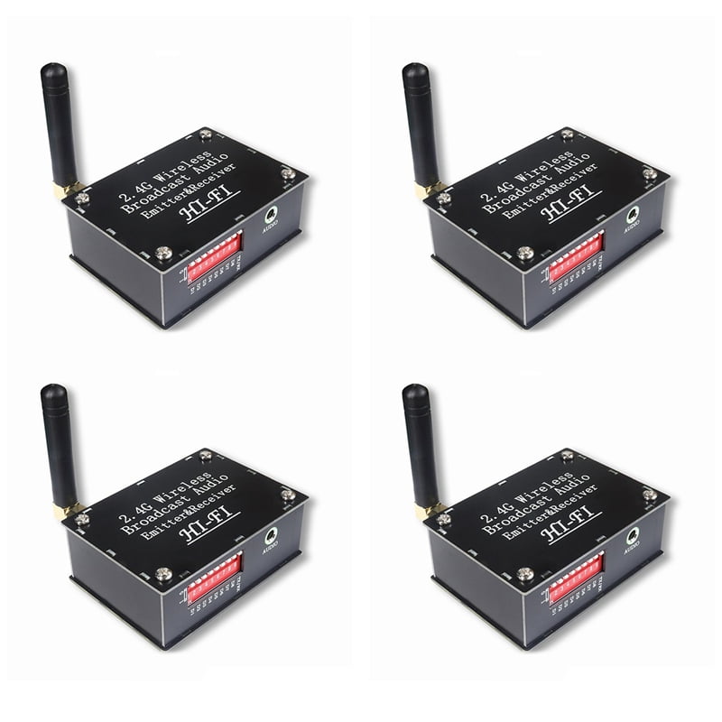 4X 2.4G Hifi Wireless Audio Transmission Transceiver Supports One Transmitter and Multiple ...