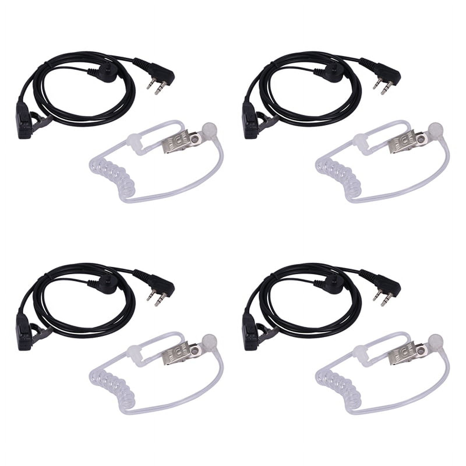 4X 2 Pin Covert Acoustic Air Tube Mic Microphone Earphone Earbud ...