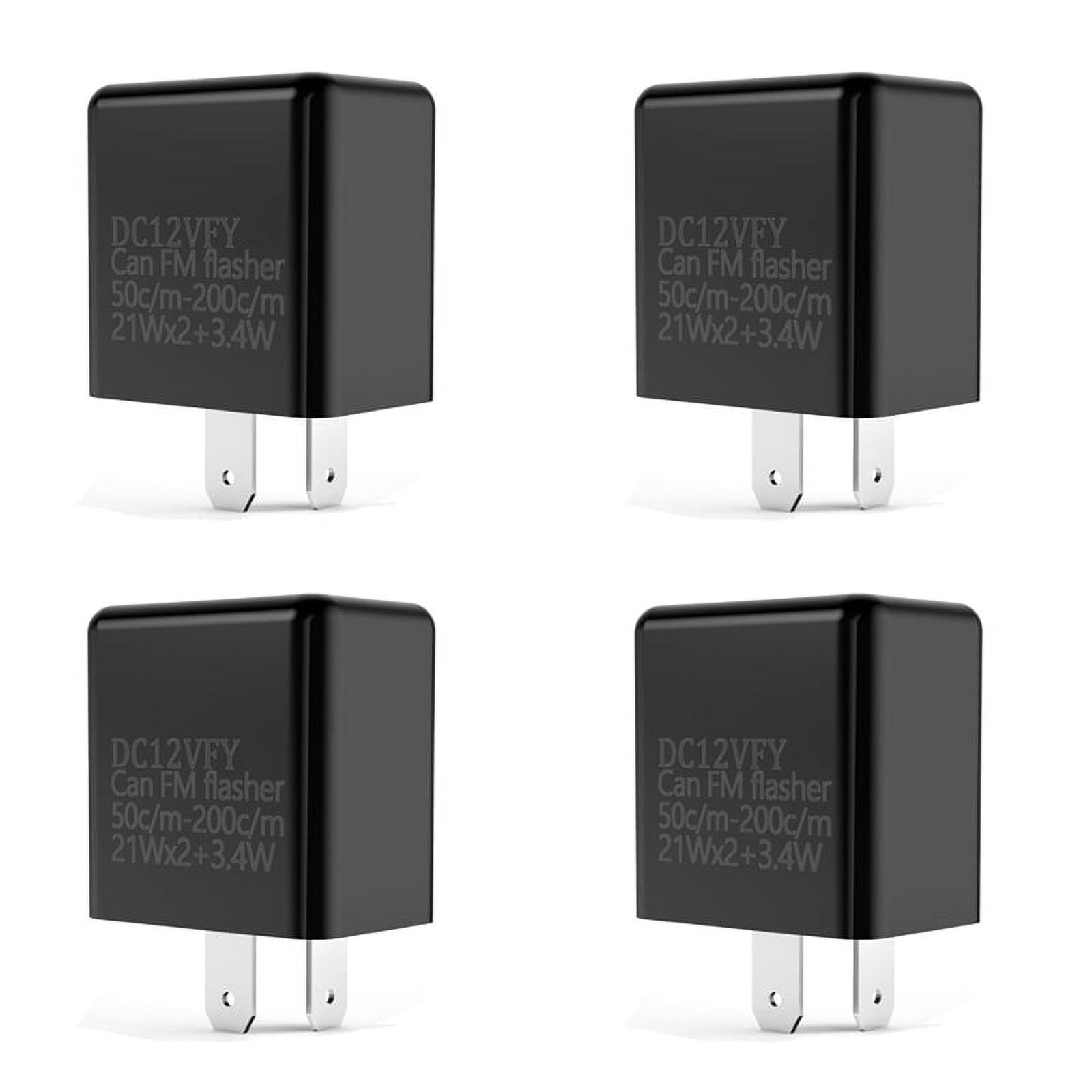 4X 2-Pin LED Flasher Relay 12V Adjustable Frequency for Motorcycle Turn ...