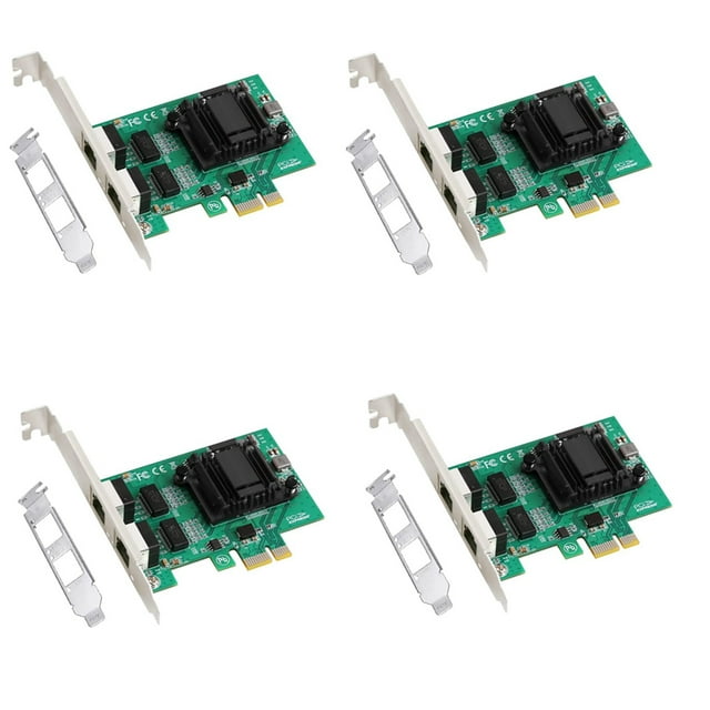 4X 2-Port Gigabit PCIe Network Card 1000M Dual Ports PCI Express ...