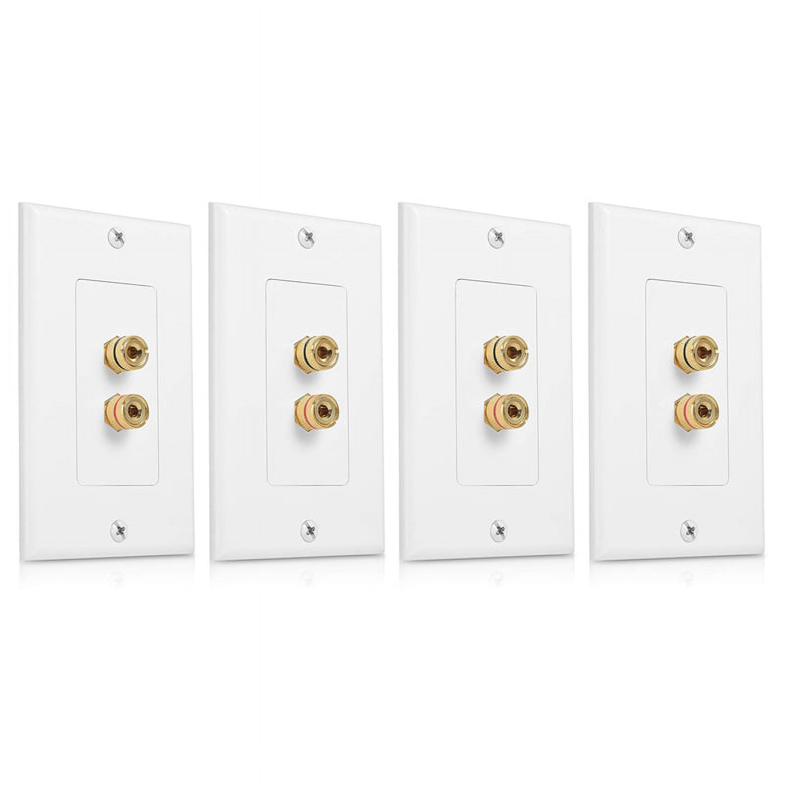 4X 2 Posts Speaker Wall Plate Home Theater Wall Plate Audio Panel for 1 ...