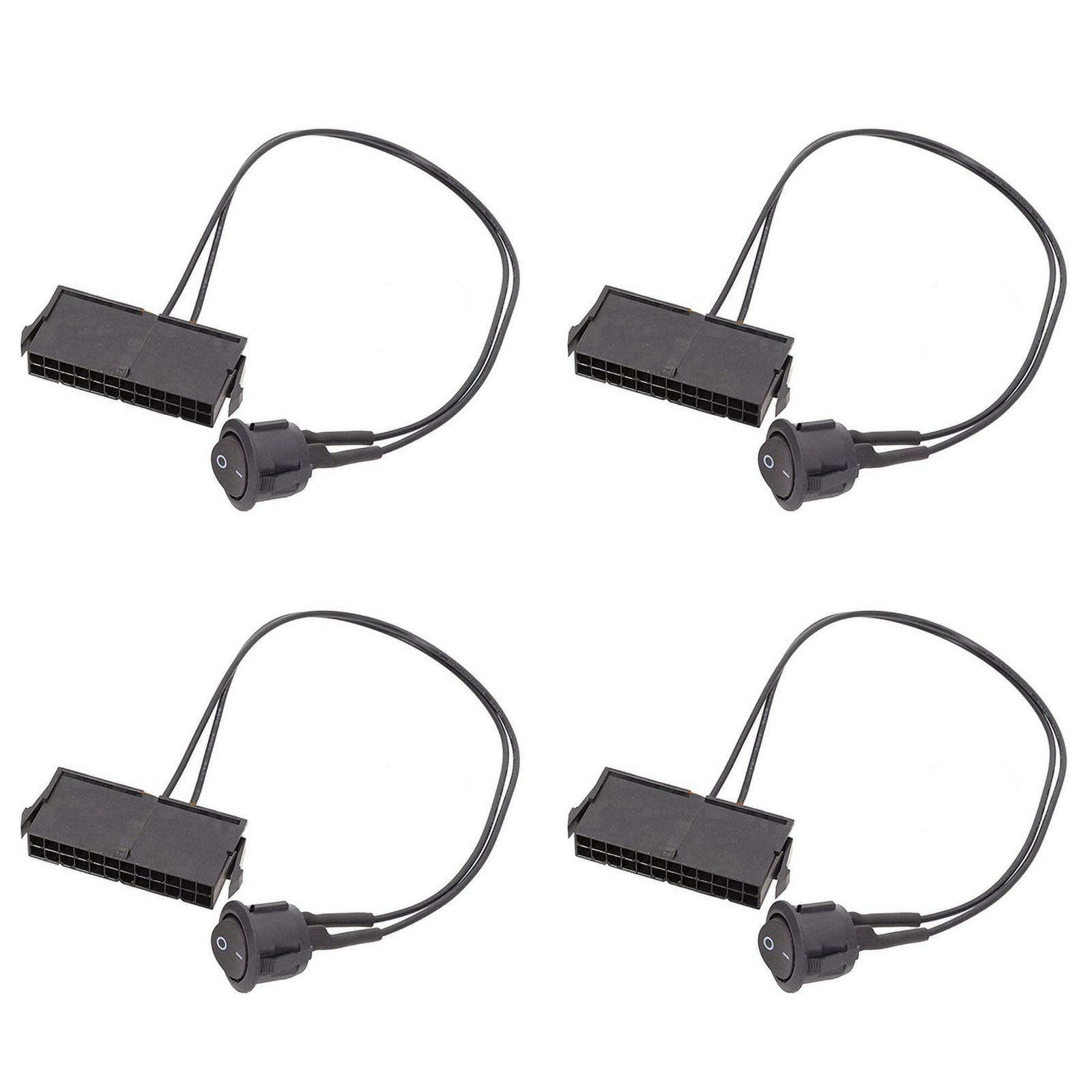 4X 24 Pin Female ATX PSU Power Supply Tester Start Up Jumper on Switch ...