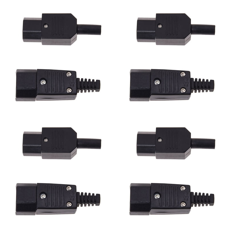 4X 250V 10A Power Connector IEC 320 C14 Plug to C13 Socket - Walmart.com