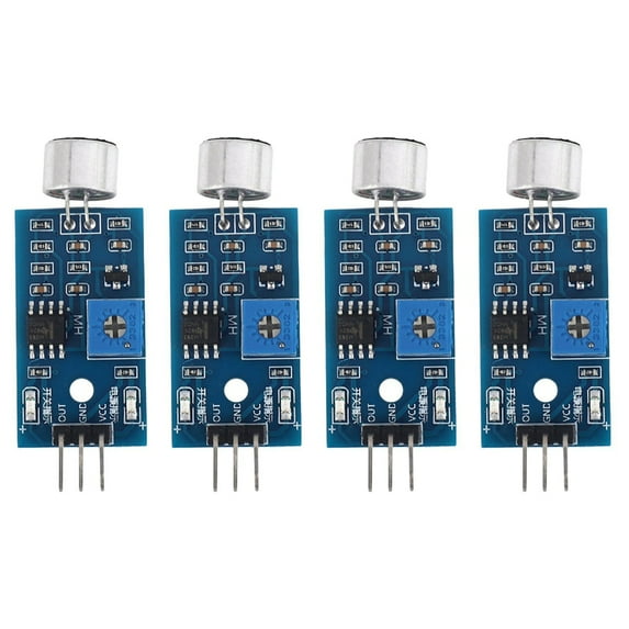4X 3.3V/3.5V LM393 Microphone Amplifier Sound Sensor MIC Voice Module ...