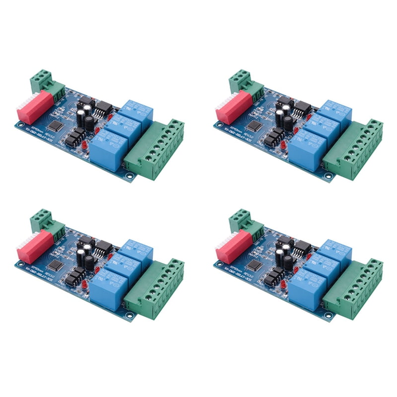 4X 3 Channel 5A DMX512 Controlled Relay Switch Kit DIY Converter Dimmer ...