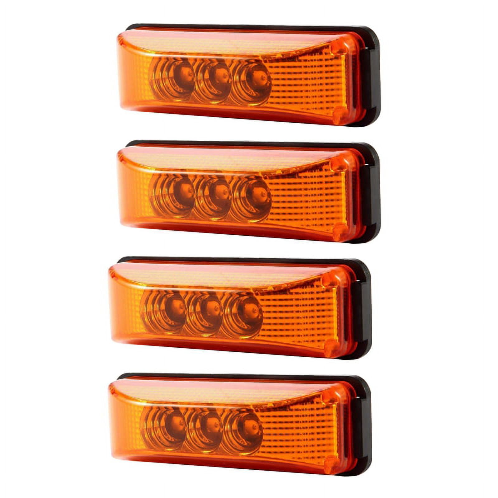 4X 3 LED 3.9Inch Car Truck Side Marker Light Tail Rear Lamps Indicator ...