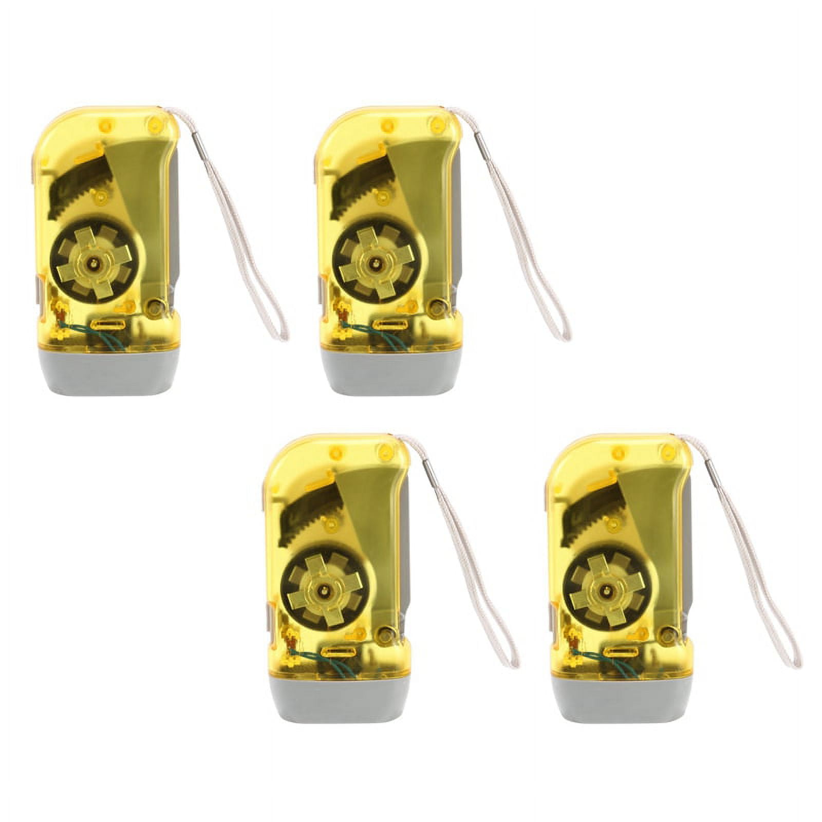 4X 3 LED Dynamo Wind Up Flashlight Hand-Pressing Crank No Battery Torch ...