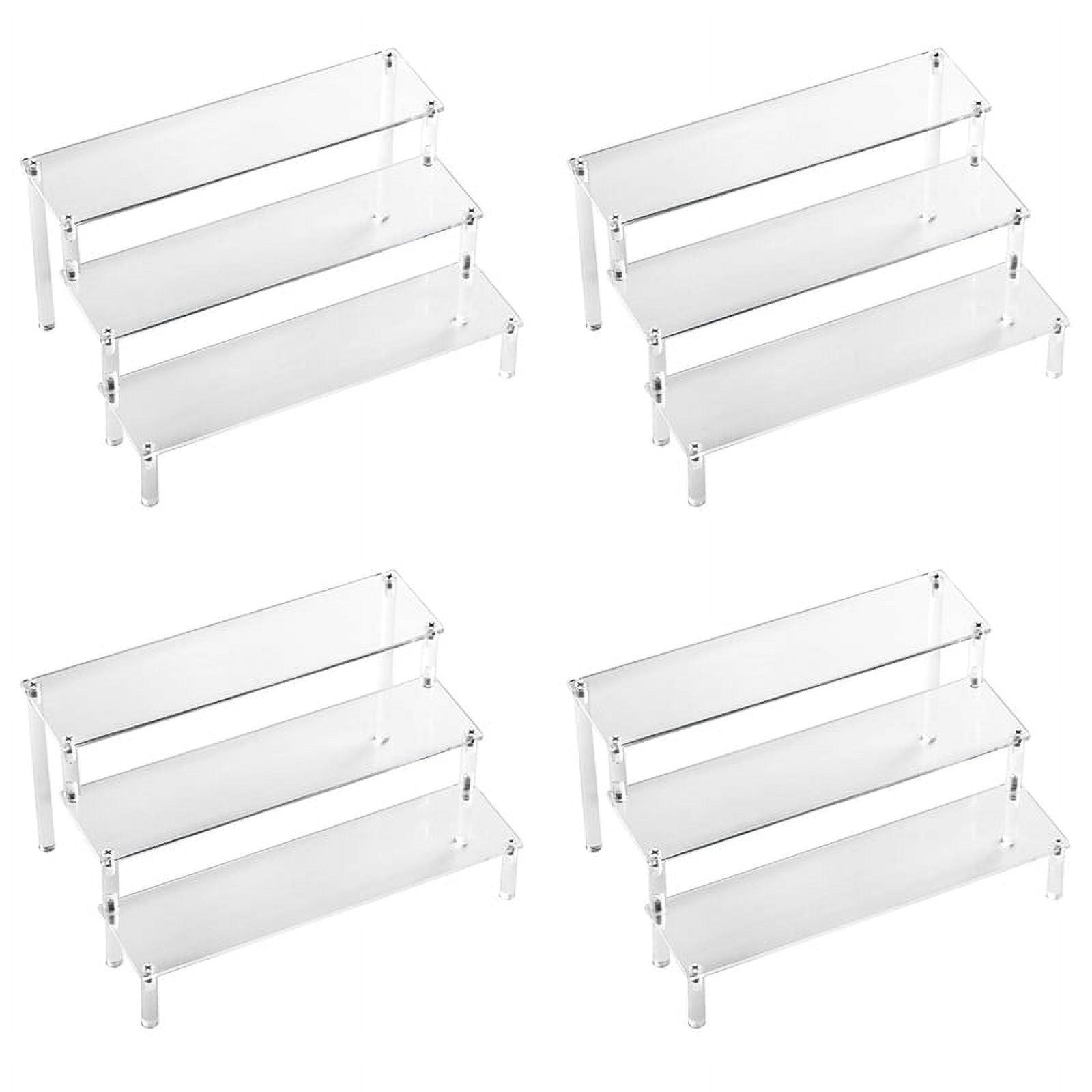 4X 3-Layer Transparent Acrylic Display Stand Cake Tray Display Stand ...