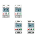4X 3 Phase Din Rail Adjustable Under Over Voltage Protector Voltage ...