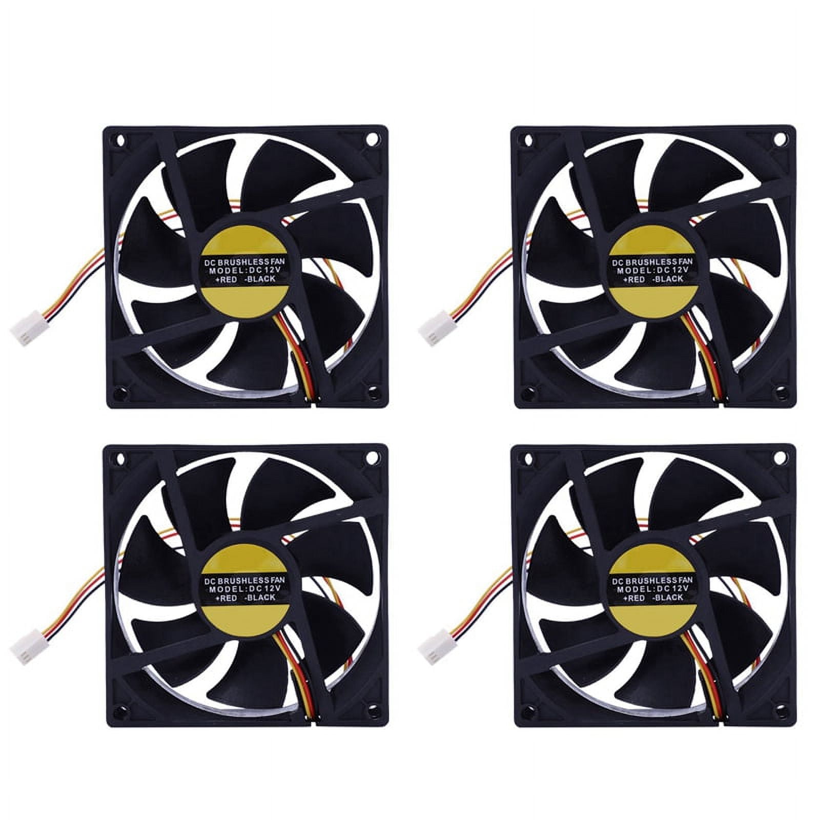 4X 3 Pin 90mm 25mm Cooler Fan Heatsink Cooling Radiator for Computer PC ...
