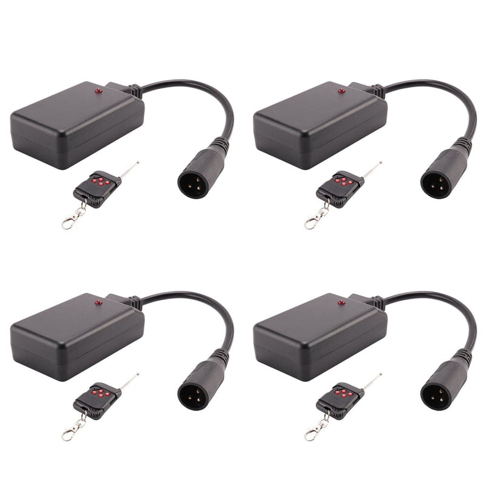 4X 3 Pins XLR Wireless Remote Control Receiver for Smoke Fog Machine DJ ...