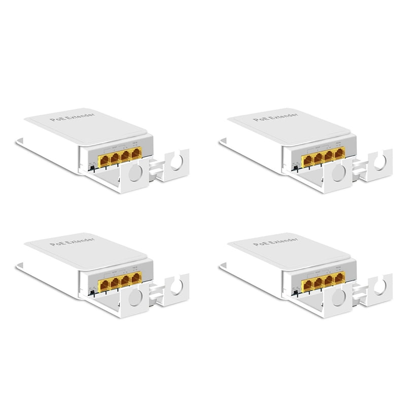 4X 3-Port Outdoor PoE Gigabit Extender 1 in 3 Out PoE Repeater with ...