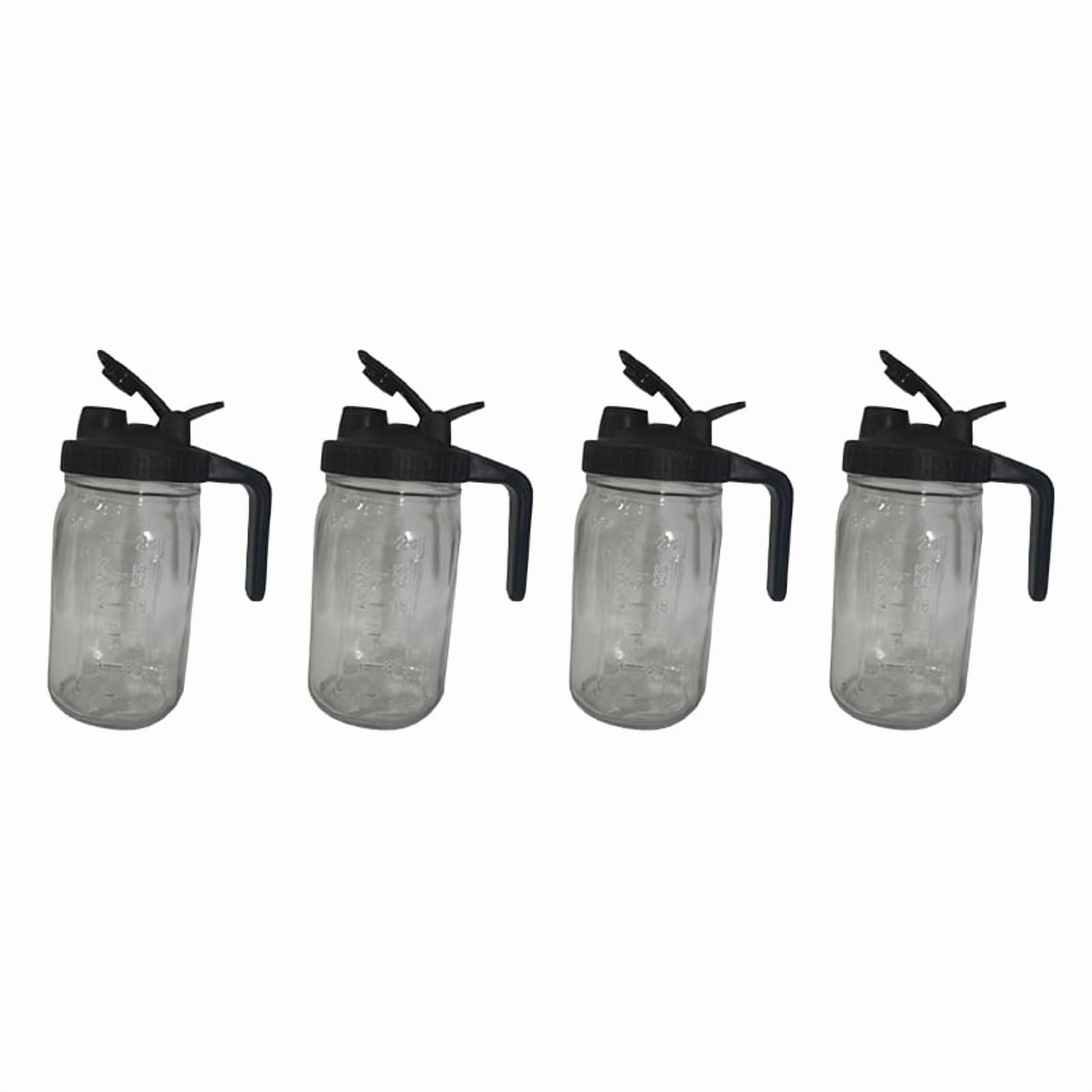 4X 32Oz Jar Pour Spout Lid -Glass Pitcher with Lid ,Breast Milk Pitcher ...