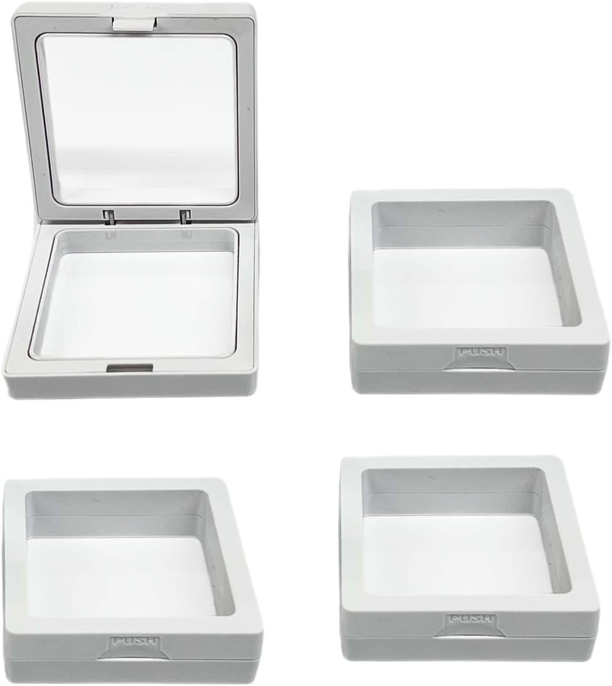 4X 3D Floating Frame Display Case Coin Display Case Thin Film 3D ...