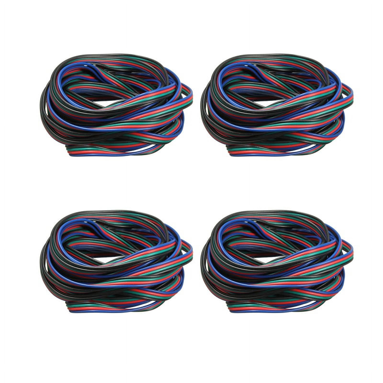 4X 4 Pin Connector Cable Cord for LED RGB Strip 3528 5050 Connector ...