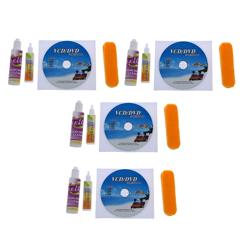 4X 4 in 1 CD DVD Rom Player Maintenance Lens Cleaning Kit - Walmart.com