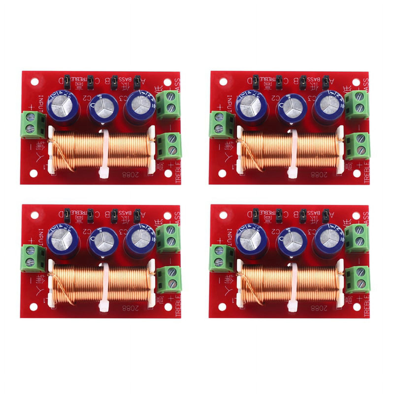 4X 400W Speaker Crossover 2 Way High-Low 4-16 Ohm Frequency Divider for ...