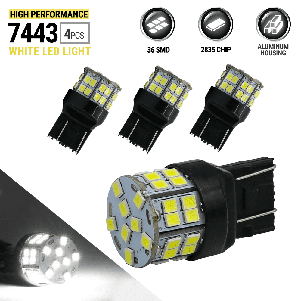 4X 40W 7443 T20 LED 6000K White Turn signal Parking DRL High Power ...