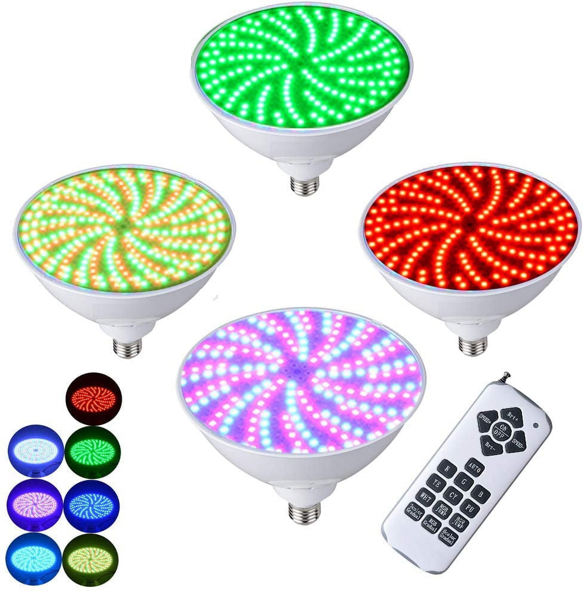 4X 468-LED AC 120V 45W IP68 RGB Color Changing Swimming Pool Light Bulb ...