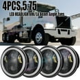 4X 5.75 5-3/4 Round LED Headlights Hi/Lo for Peterbilt 359 348 ...