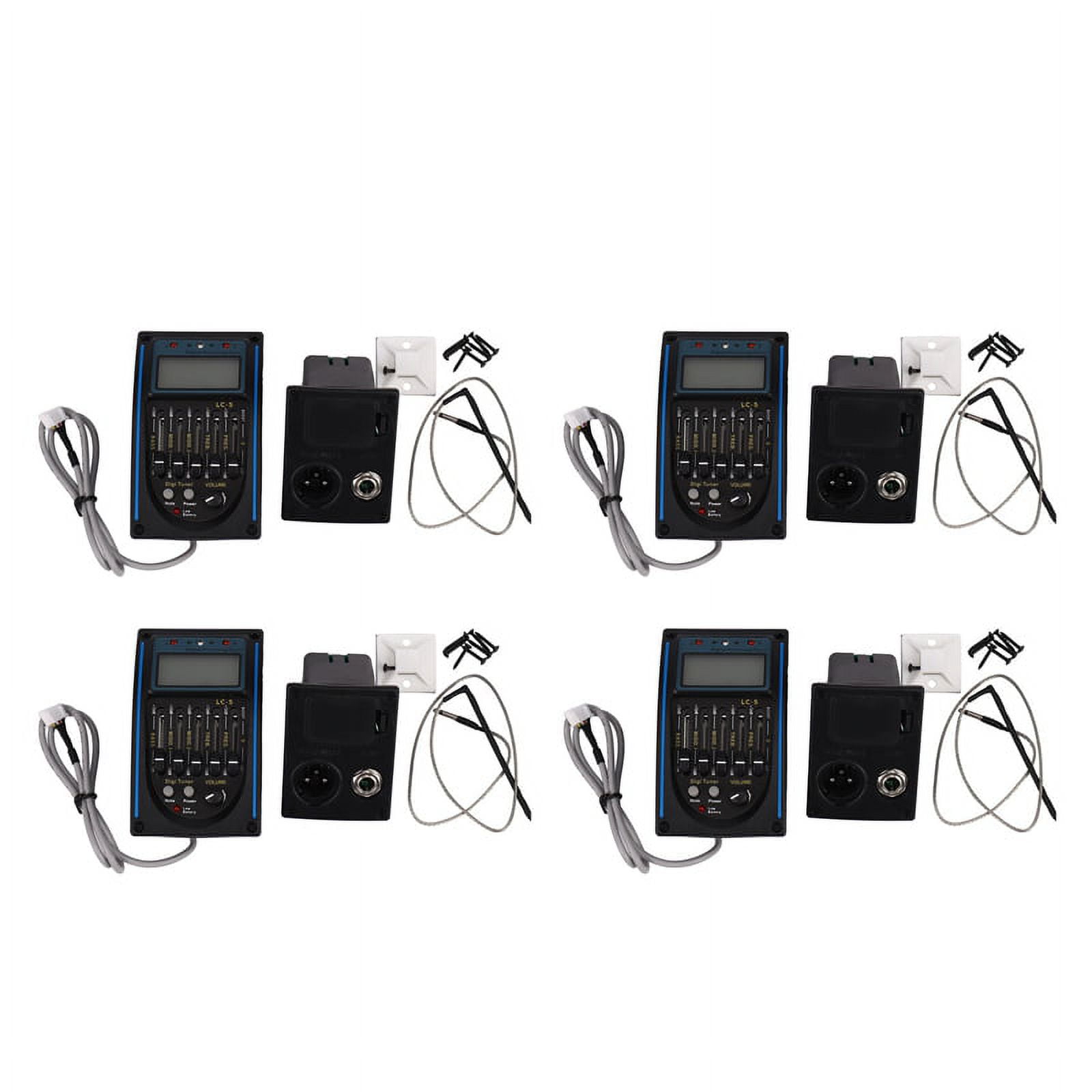 4X 5 Band EQ Equalizer Pickup, Acoustic Guitar Preamplifier Tuner with ...