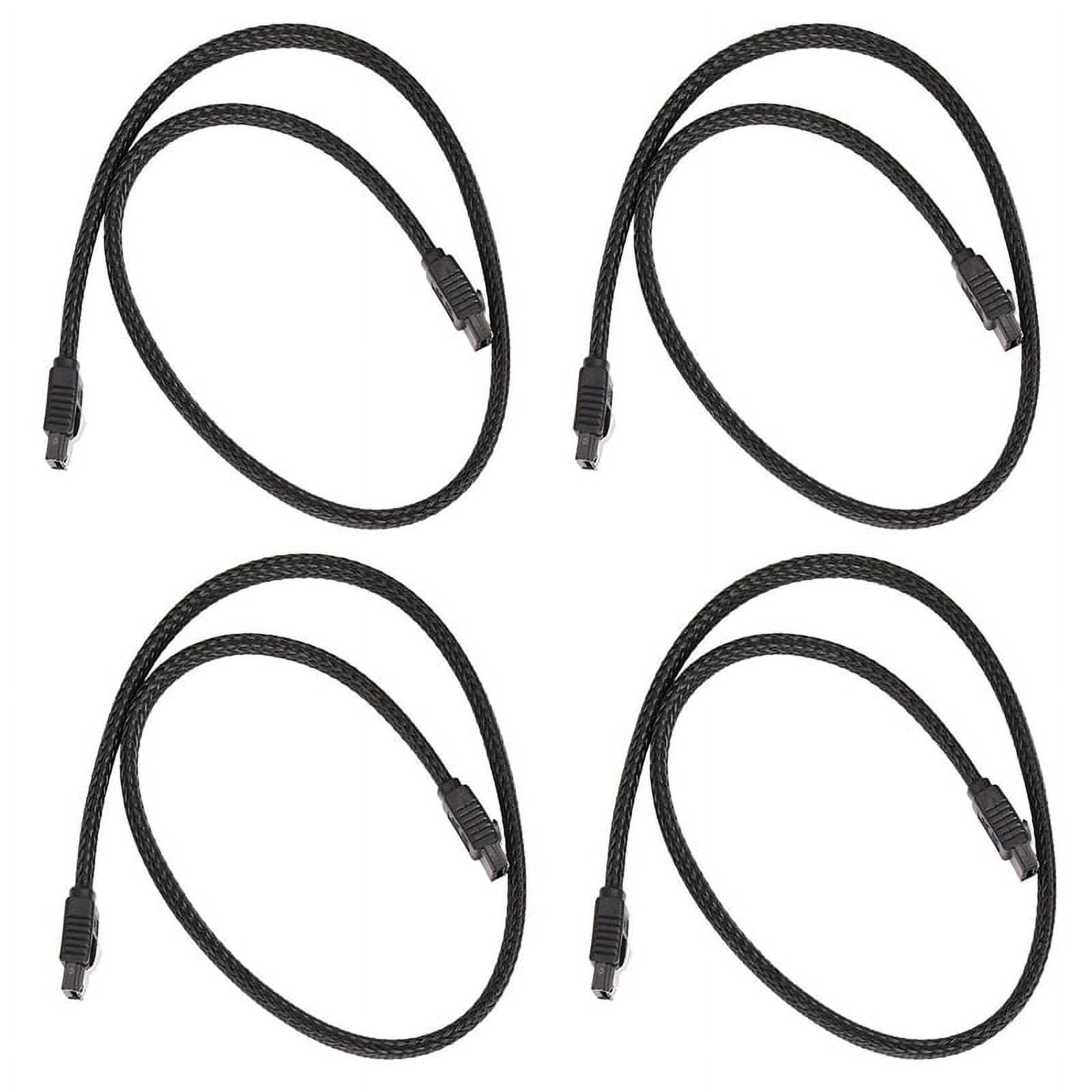 4X 50CM 3.0 III SATA3 7Pin Data Cable 6Gb/S SSD Cables Data Cord with ...