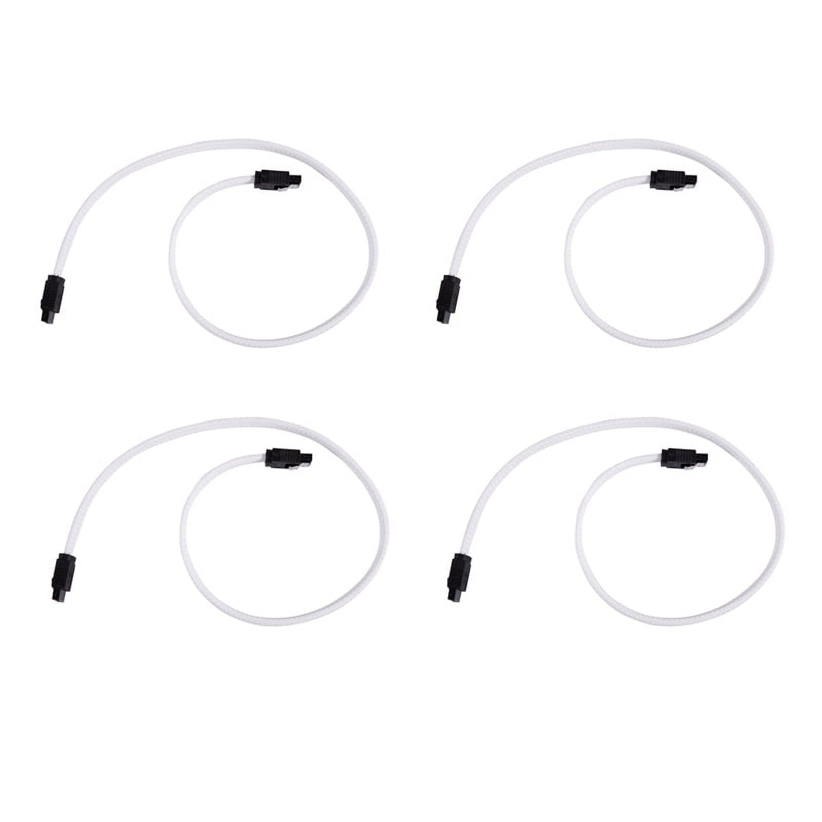 4X 50CM 3.0 III SATA3 7pin Data Cable 6Gb/s SSD Cables HDD Data Cord ...