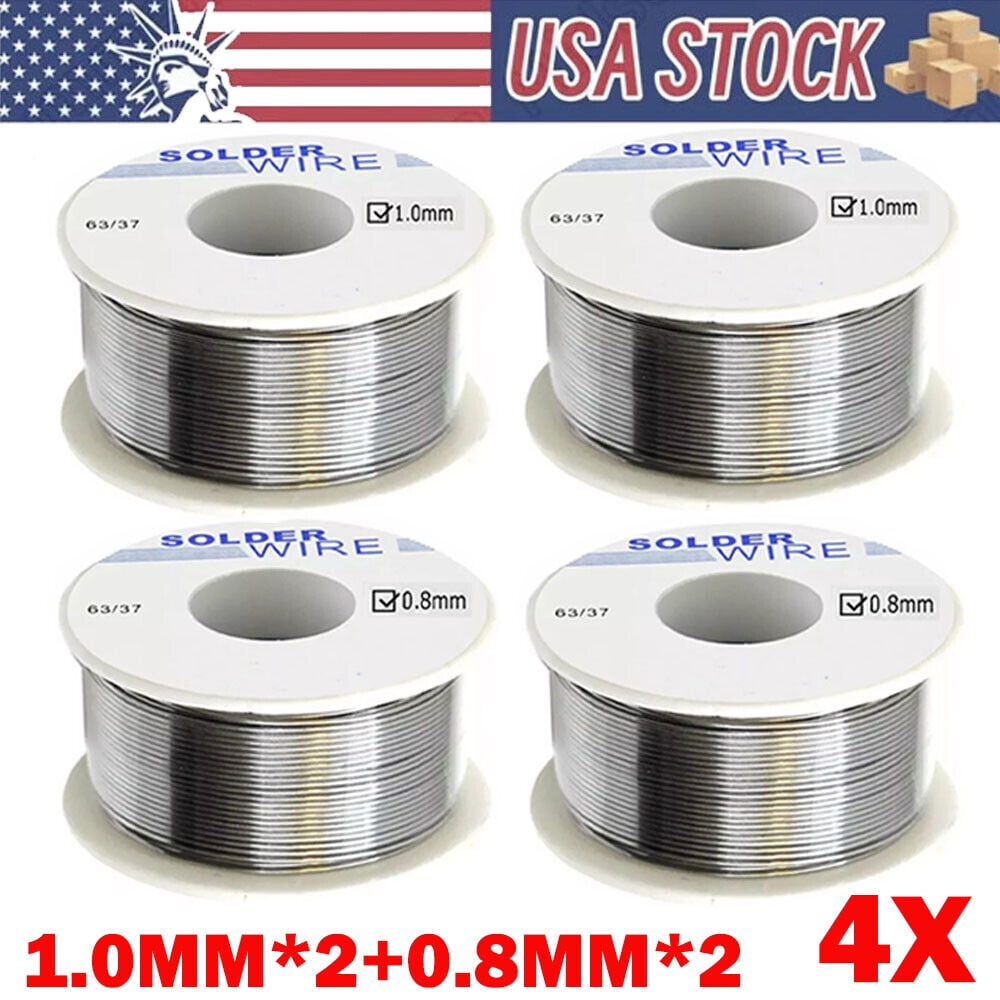 4X 50G 0.8/1.0mm 63/37 Tin Rosin Core Solder Wire Electrical Soldering ...